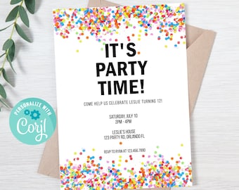 INSTANT Editable Fiver Party Enclosure Card Birthday Party - Etsy