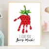 I Love You Berry Much, Valentine's Day Handprint Art, Strawberry ...