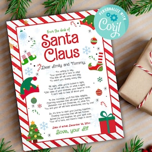 Editable First Time Letter, From Santa Claus Elf Arrival Letter, New ...