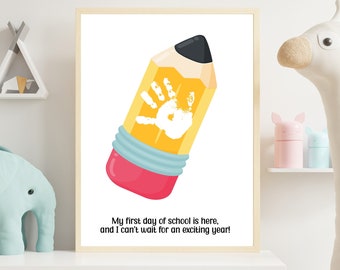Back to School Handprint Art - Etsy