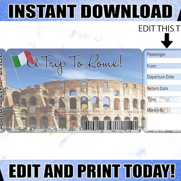 Surprise Trip Rome - Etsy