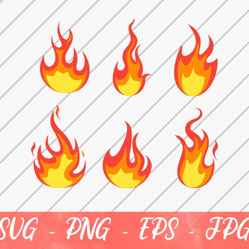 Flame Svg - Etsy