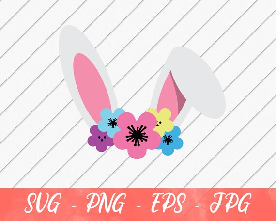 Floral Bunny Ears Spring Svg Flower Svg Easter Bunny Ears | Etsy