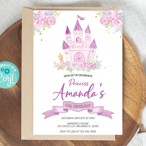 Castle Invitation - Etsy