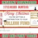Editable Gift Certificate College Fund Gift Christmas College Fund Gift ...