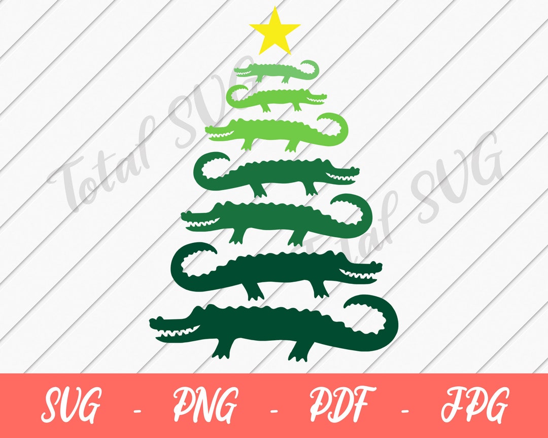 Gator Christmas Tree Svg , Christmas Svg, Christmas Cut File, Holiday ...