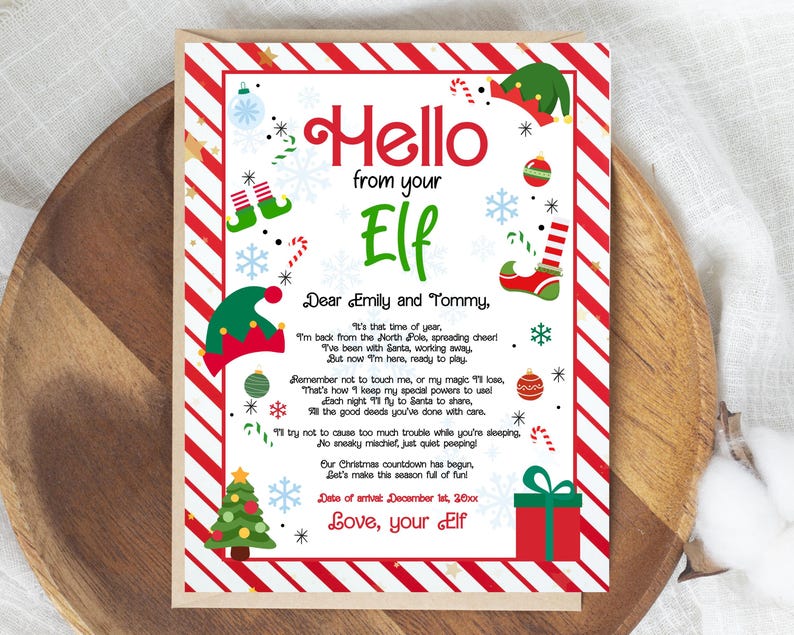 Editable Elf Activity Kit Bundle, First Time Elf Letter, Elf Rules, Elf ...