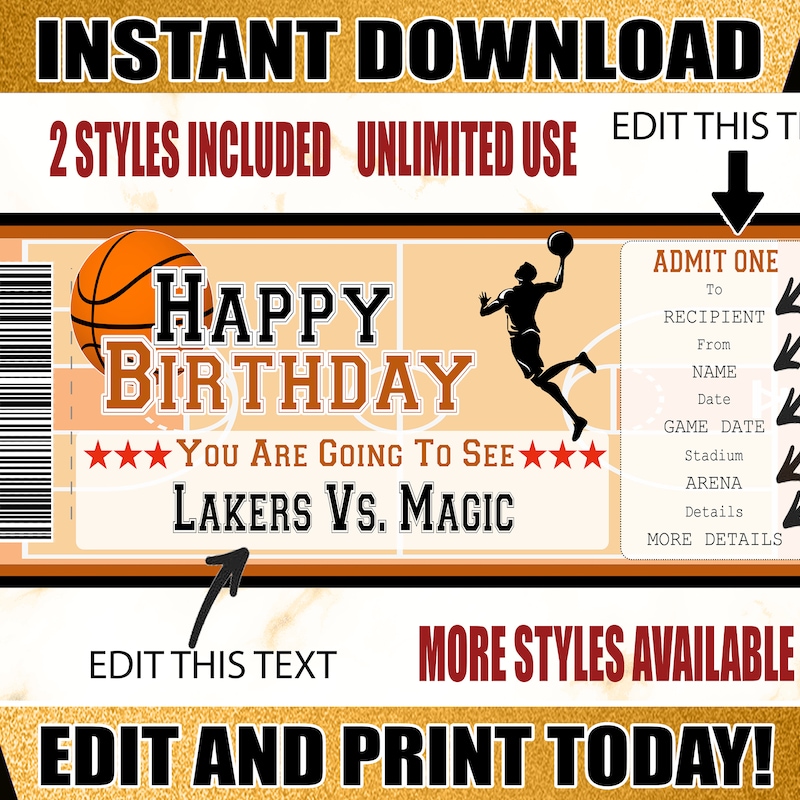 Scratch Birthday Tickets - Etsy