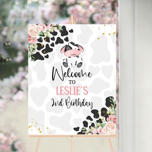 Editable Cow Party Welcome Sign, Printable Birthday Decor, Holy Cow ...