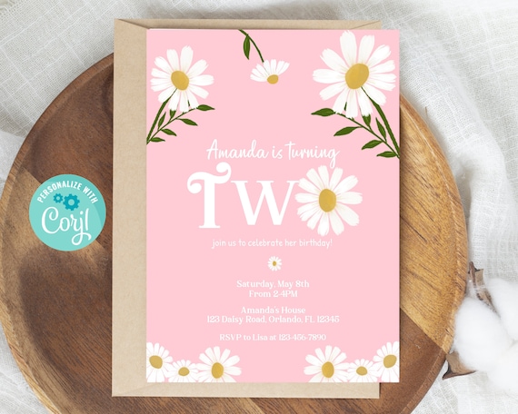 Editable Daisy Party Invitation Instant Download Boho - Etsy