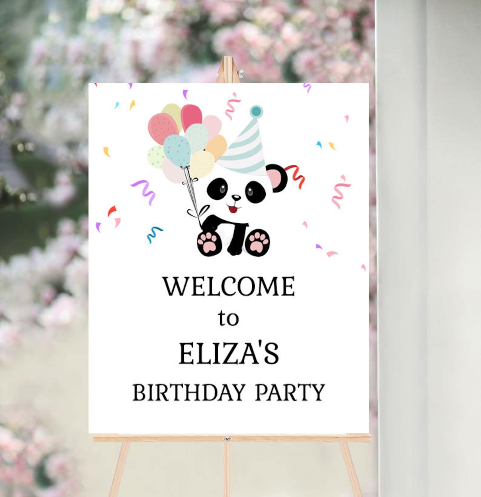 Editable Panda Birthday Party Sign Pandamonium Birthday - Etsy