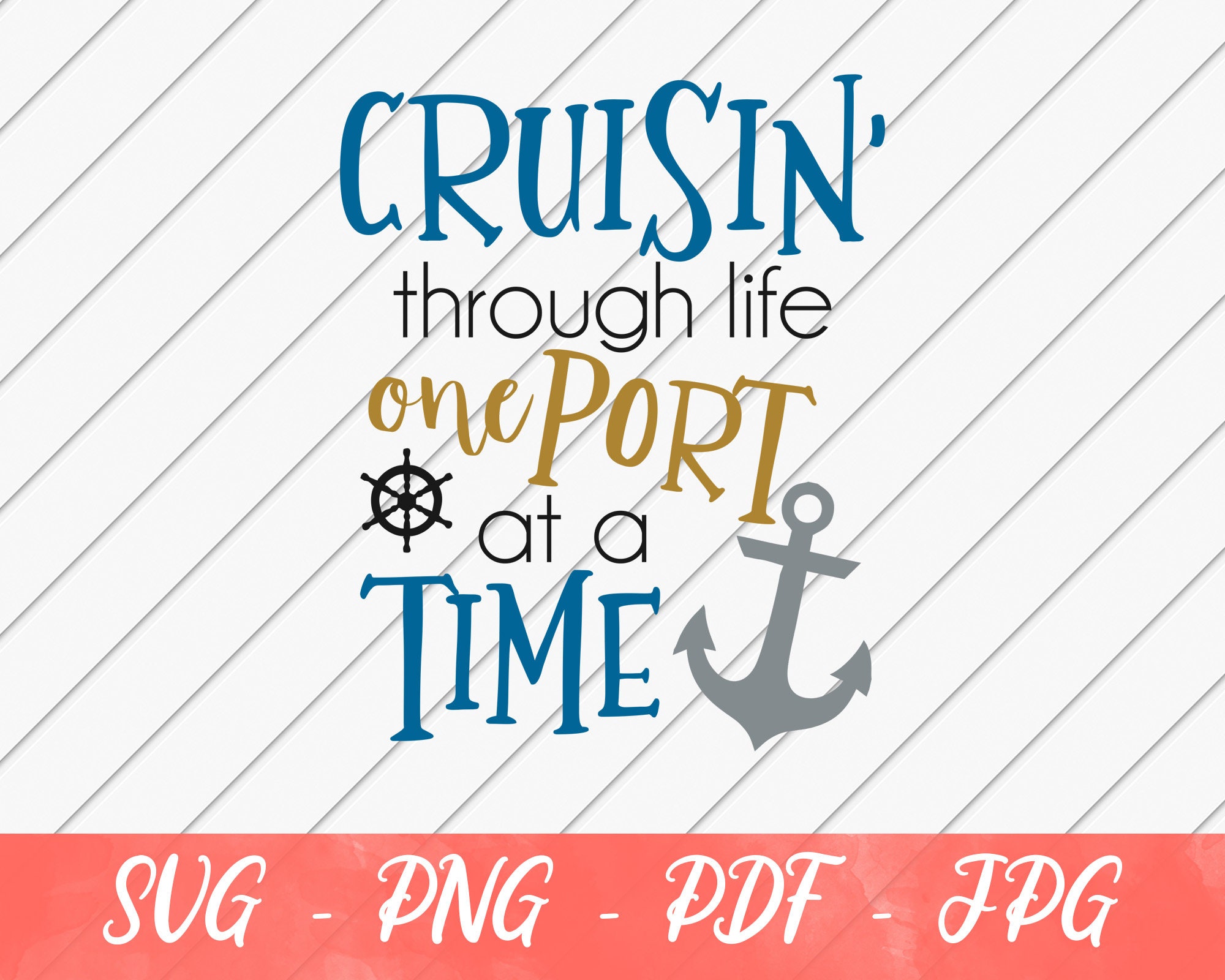 Cruising Through Life Svg, Cruise Vacation, Beach Lover, Vacation SVG ...