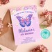 Purple Butterfly Birthday Invitation Purple Lover Birthday - Etsy