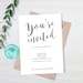 Editable Invitation, Minimalist Invitation, Simple Party Invite ...