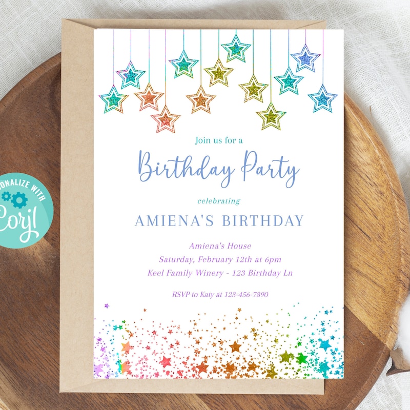 Colorful Invitations - Etsy