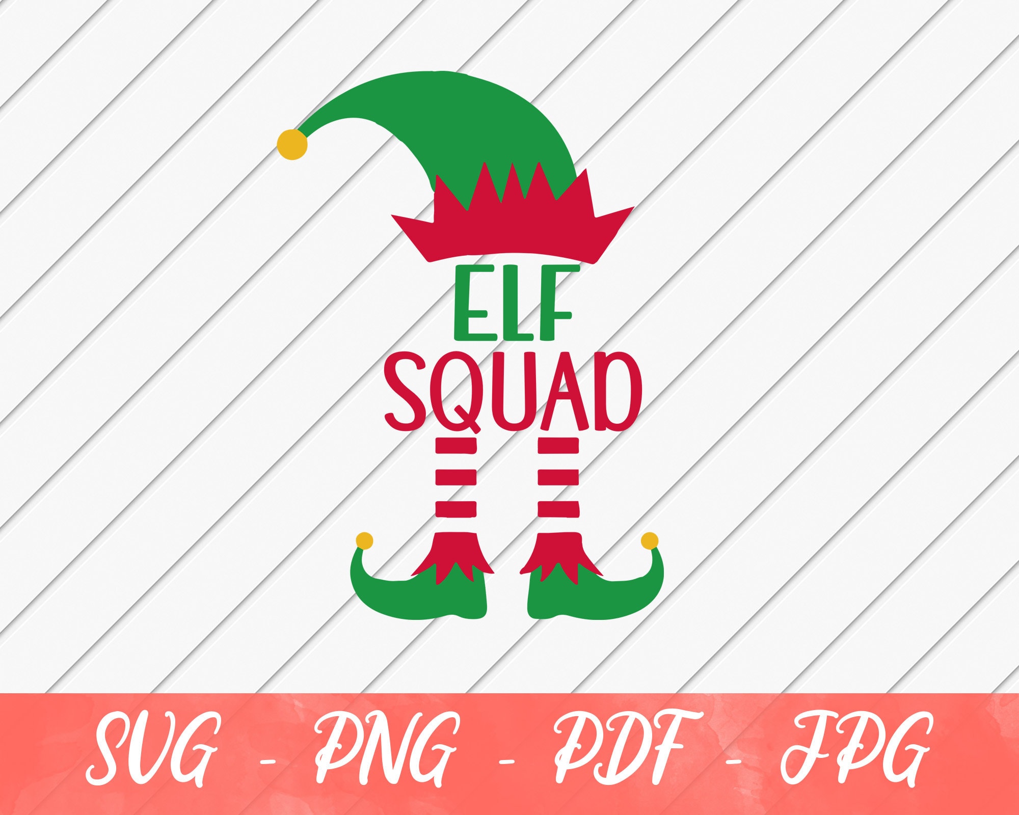 Christmas SVG for Shirts Elf Squad Svg Matching Christmas - Etsy