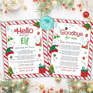 Editable Elf Letter Bundle, Elf Arrival Letter, Elf Goodbye Letter, Elf ...