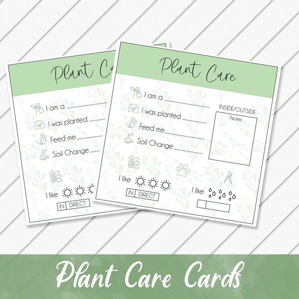 Plant Identification Card - Etsy