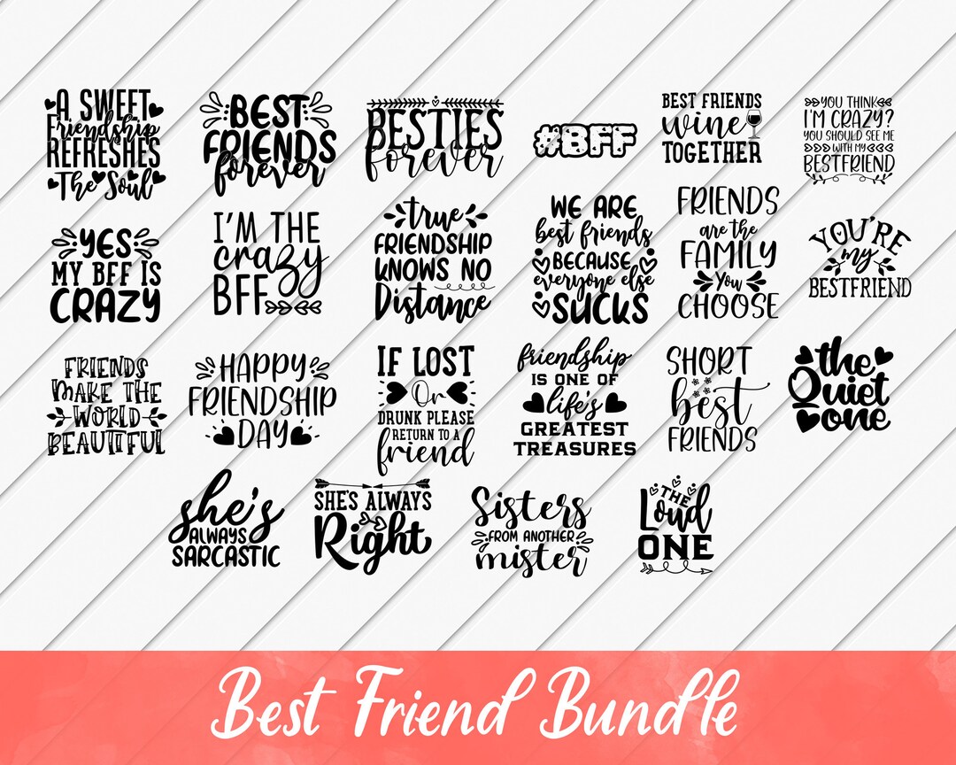 Best Friends SVG Bundle, Big Bundle SVG File for Cricut, Matching Shirt ...