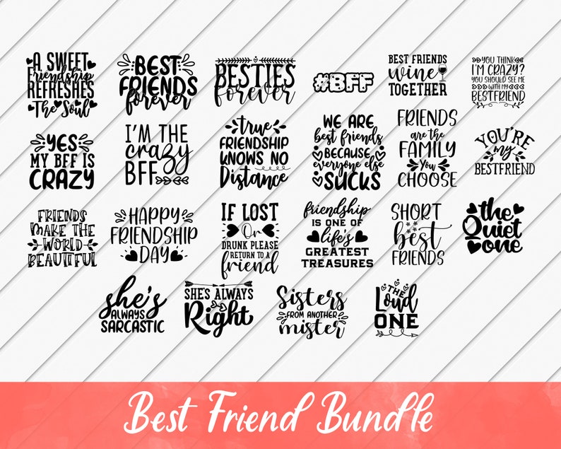 Best Friends SVG Bundle Big Bundle SVG File for Cricut - Etsy
