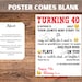 40th Birthday Candy Poster, Birthday Candy Sign, 40th Birthday Gifts ...