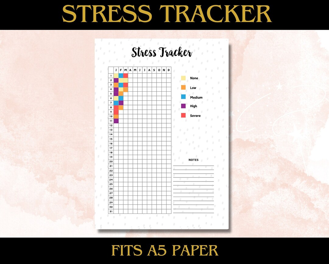 Stress Tracker, Printable Tracker, Habit Tracker, Anxiety Tracker, Mood ...