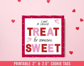 Printable Valentine Tag - A Little Treat for Someone Sweet - Etsy