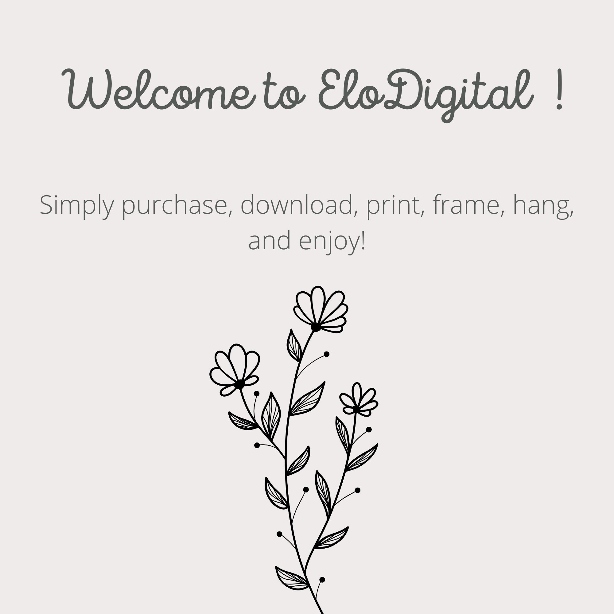 Boho Flower Art Print Instant Digital Download Multiple Sizes Teal and ...