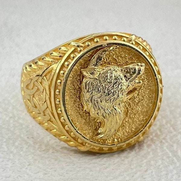 Wolf Ring - Etsy