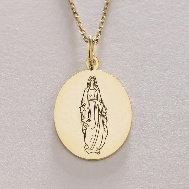 Virgin Mary Necklace - Etsy