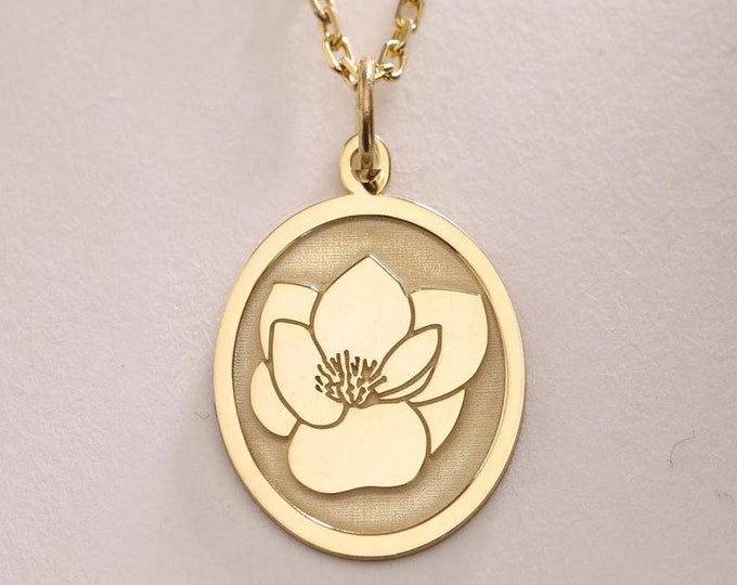 Southern Magnolia Art Nouveau Necklace, Magnolia Jewelry Magnolia ...