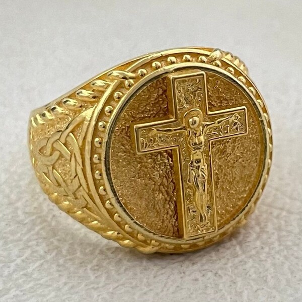 Shop Gold Cross Ring - Etsy