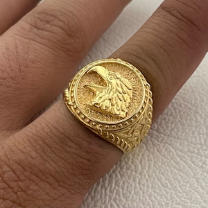 Buy Gold Eagle Ring , Eagle Gold Ring , Eagle Gold Ring , Animal Gold ...