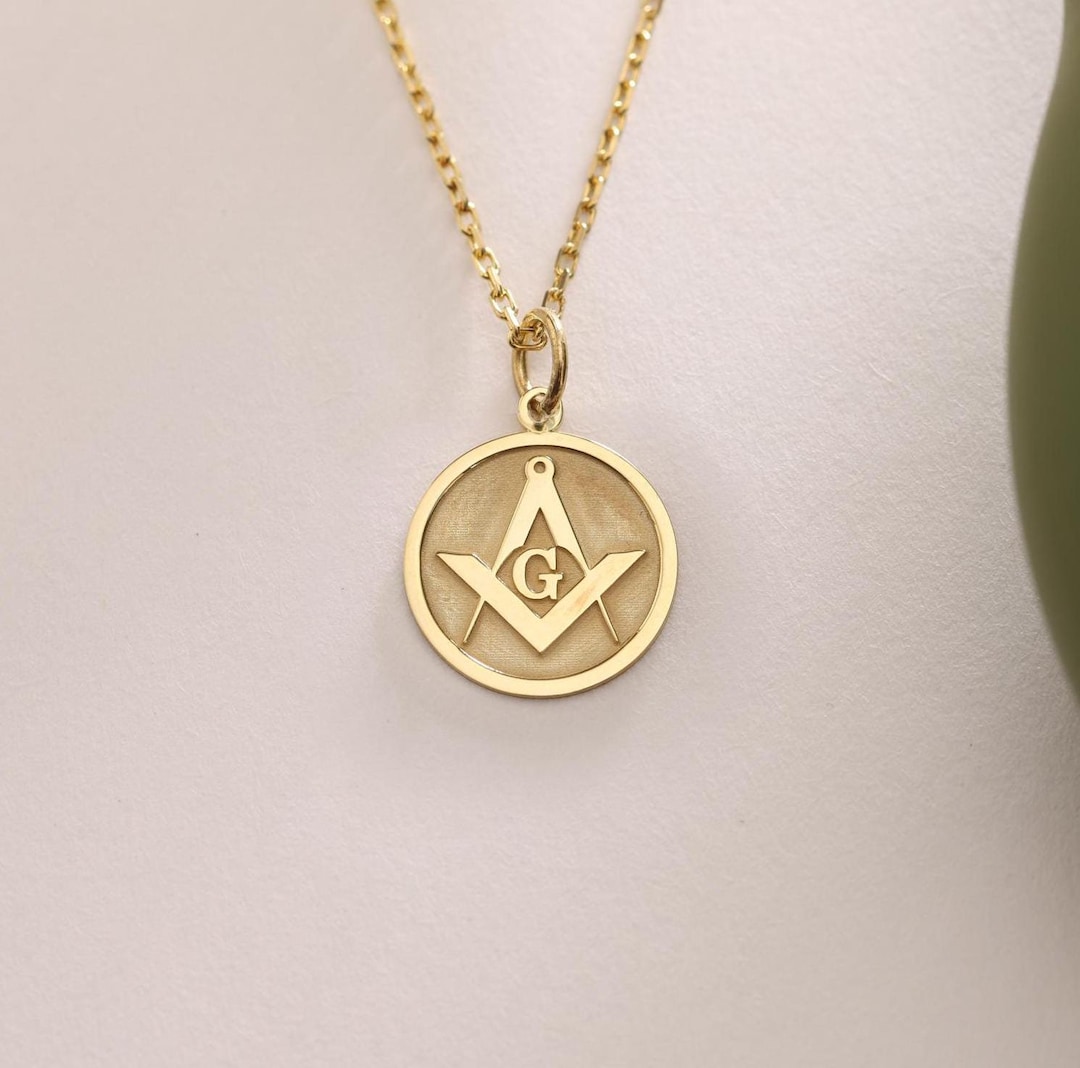 Masonic Silver Pendant , Silver Masonic Necklace ,masonic Charm Silver ...