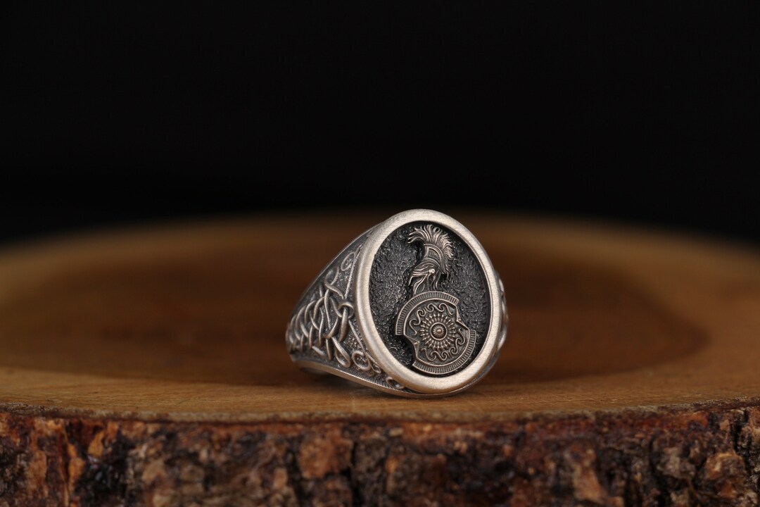 Spartan Ring Warrior Mens Ring , Leonidas Spartan Silver Ring , King ...