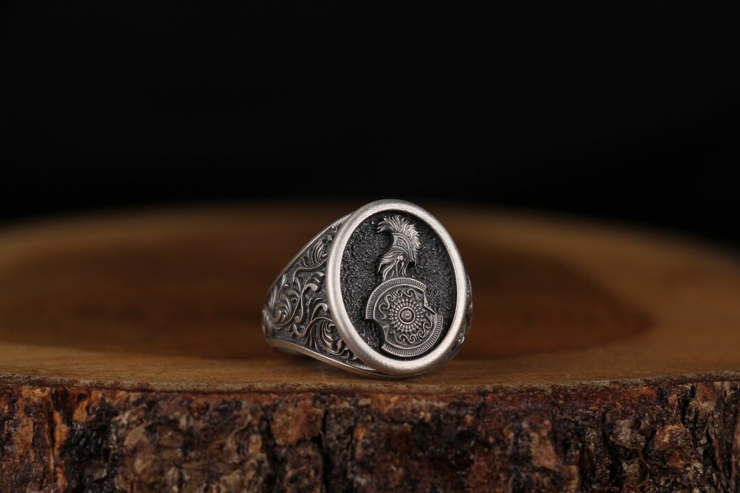 Spartan Ring Warrior Mens Ring , Leonidas Spartan Silver Ring , King ...