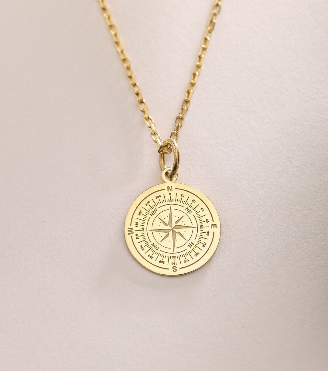 Compass Silver Pendant , Silver Compass Necklace , Nautical Travel ...