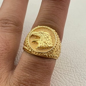 Buy Gold Eagle Ring , Eagle Gold Ring , Eagle Gold Ring , Animal Gold ...