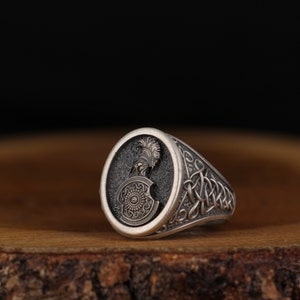 Spartan Ring Warrior Mens Ring , Leonidas Spartan Silver Ring , King ...