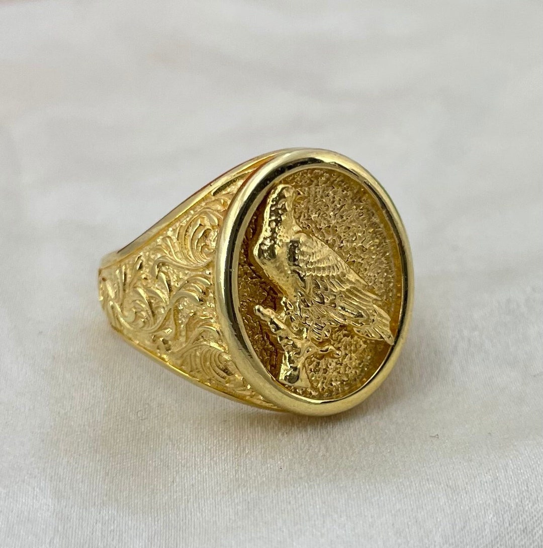 Gold Eagle Ring Eagle Gold Ring Eagle Gold Ring Animal - Etsy