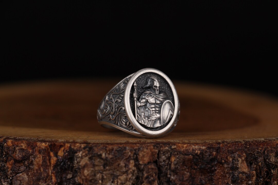Spartan Ring Warrior Mens Ring , Leonidas Spartan Silver Ring , King ...
