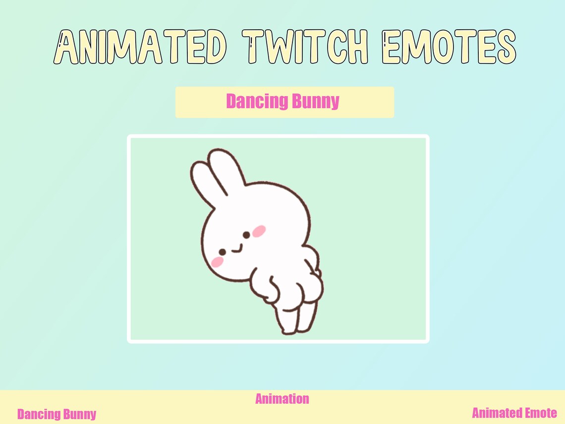 Animated Dancing Bunny Emote for Twitch or Discord Twitch Emotes ...