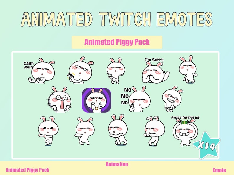 ANIMATED Wavy Bunny Emotes MEGA Bundle for Twitch and Discord ! Cute ... ANIMATED Wavy Bunny Emotes MEGA Bundle for Twitch and Discord ! Cute ...