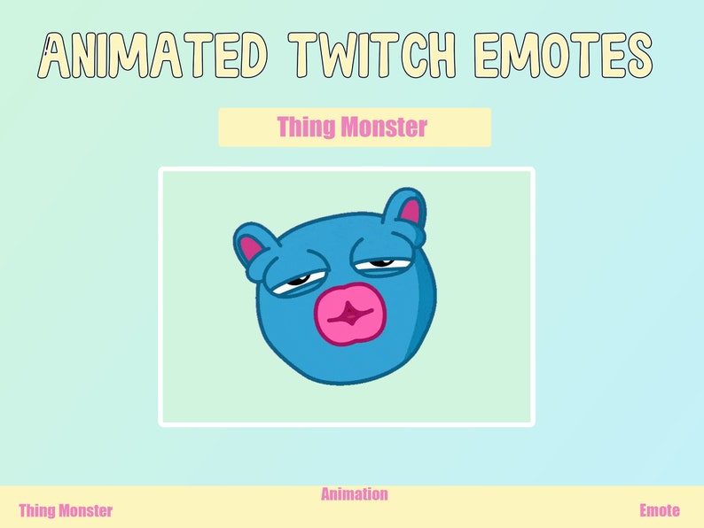 ANIMATED Monster Emotes for Twitch and Discord ! Cute Chibi Animated ...