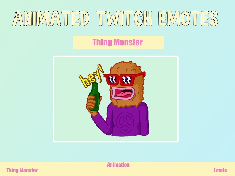ANIMATED Monster Emotes for Twitch and Discord ! Cute Chibi Animated ...