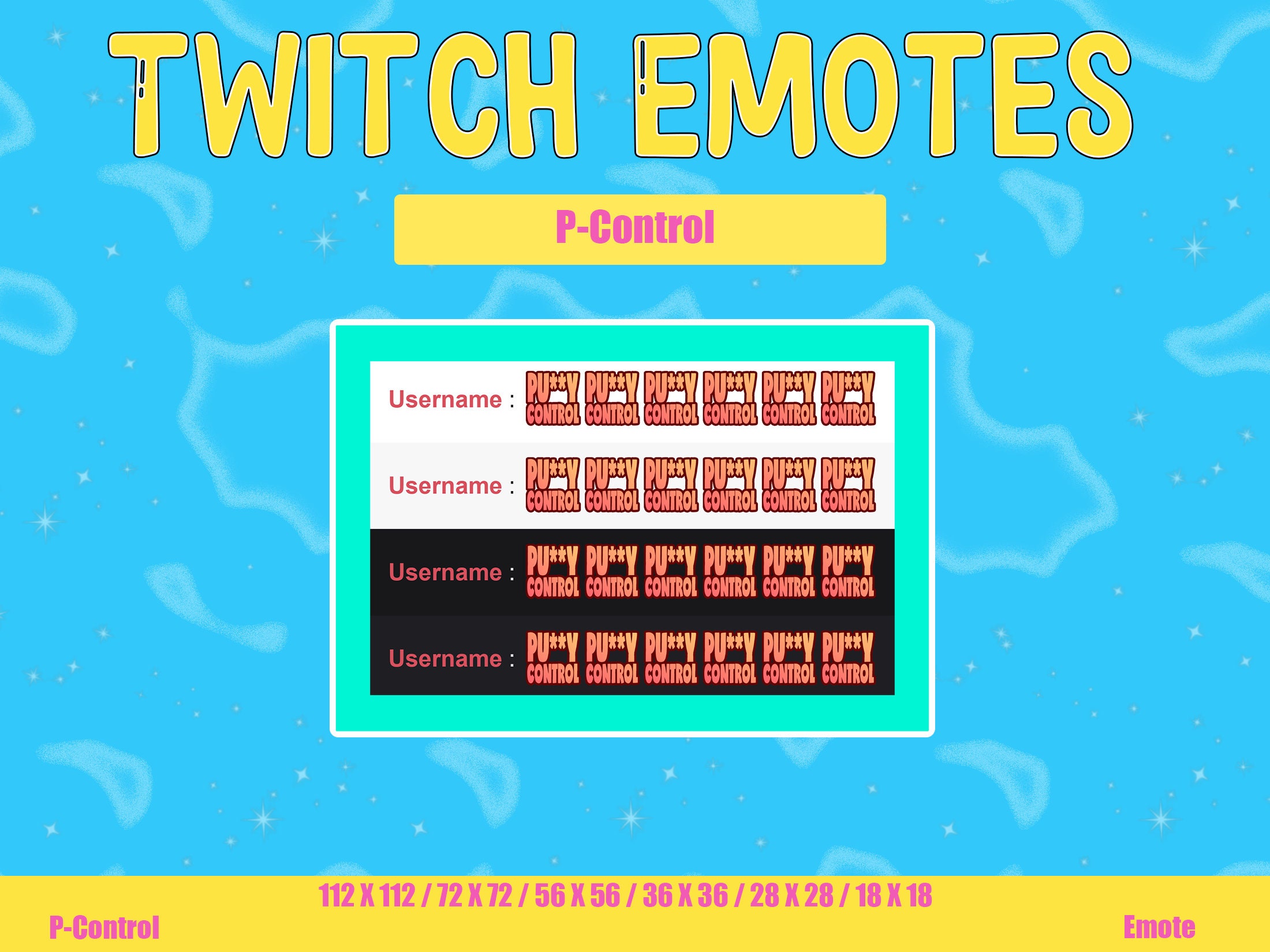 Twitch Emote - P-control | Funny Meme Emote | Cartoon Meme Emote ...
