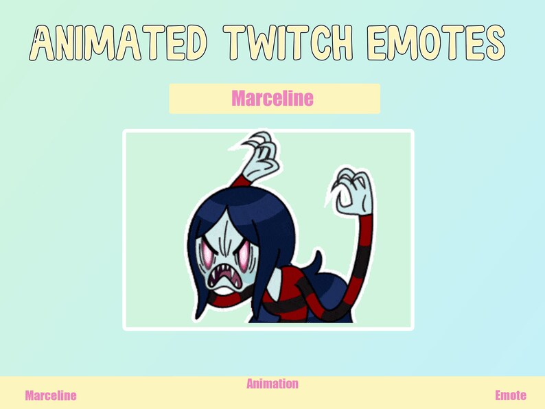 Animated Marceline the Vampire Queen Adventure Time Emote for Twitch or ...