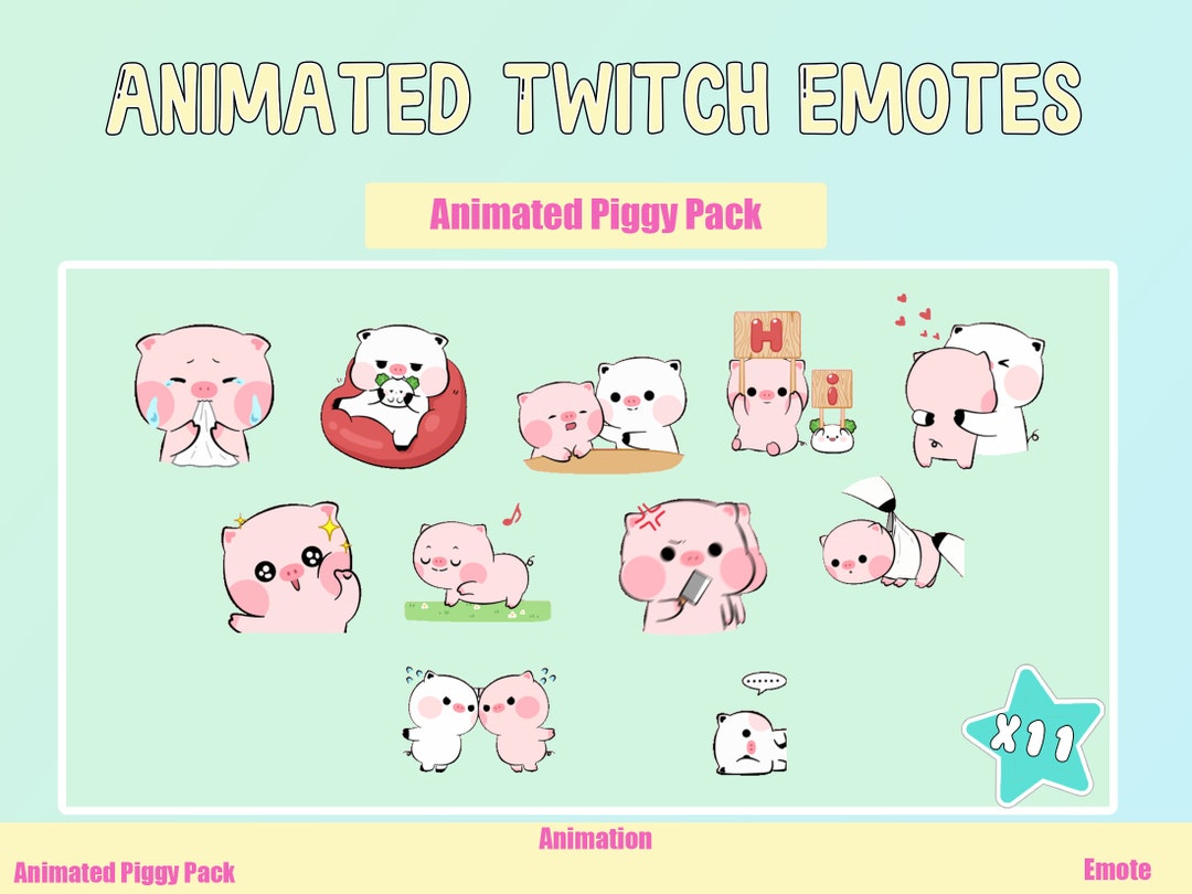 ANIMATED Dance Piggy Emotes MEGA Bundle for Twitch and Discord ! Cute ...