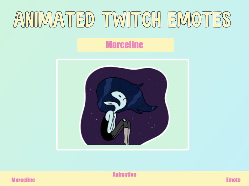 Animated Marceline Emote – Adventure Time, Twitch/discord (GIF) - Etsy