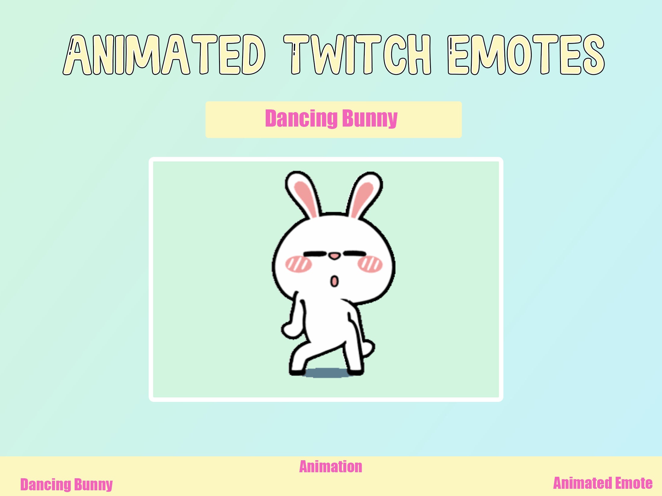 Animated Dancing Bunny Emote for Twitch or Discord | Twitch Emotes ...